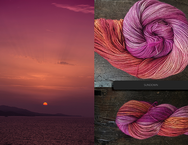Sundown Colours | The Blue Brick | Inspired Yarns