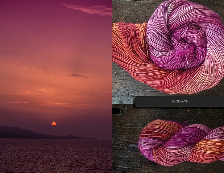 Sundown Colours | The Blue Brick | Inspired Yarns